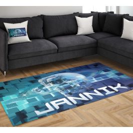 Weltall Kinder Teppich personalisiert mit Namen | Astronaut ...